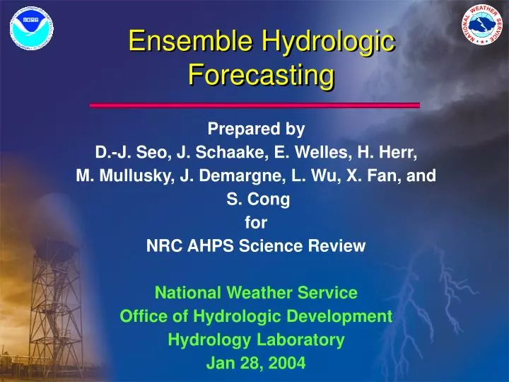 PPT - Ensemble Hydrologic Forecasting PowerPoint Presentation, free ...