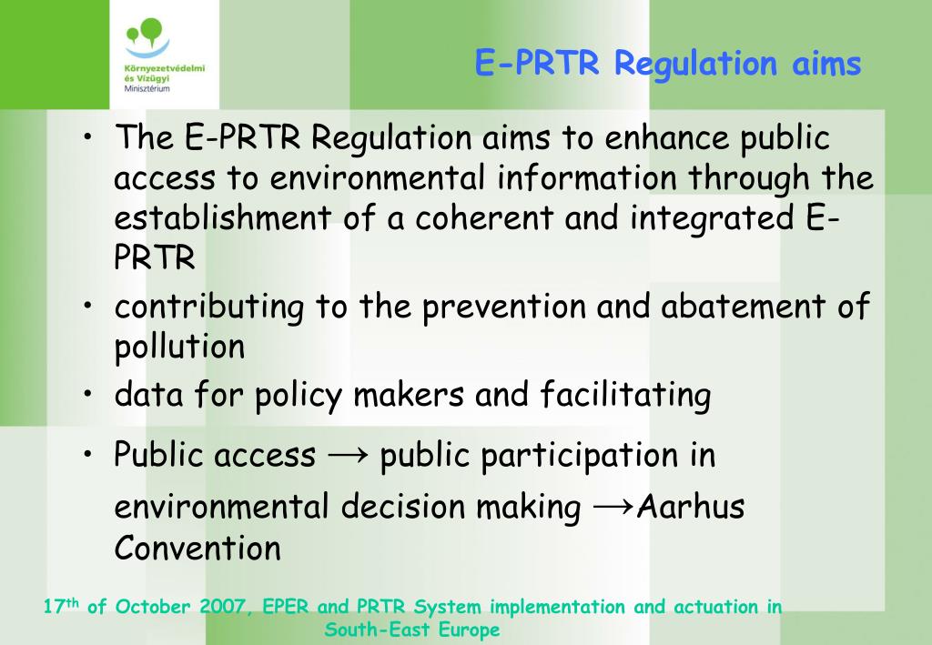 PPT - Present situation of Pollutant Release and Transfer Register PRTR ...