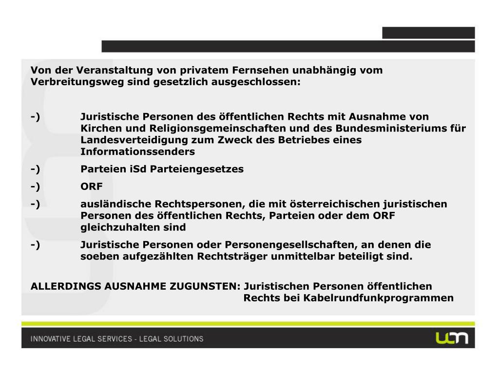 PPT - Die Verbreitung von Rundfunk in Österreich – „Fernsehen ...