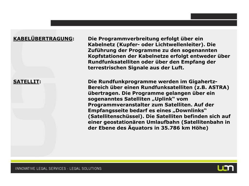 PPT - Die Verbreitung von Rundfunk in Österreich – „Fernsehen ...
