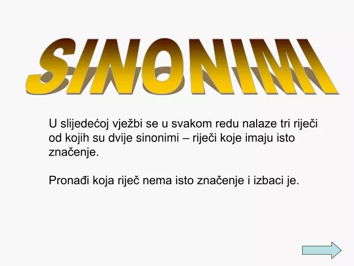 PPT - SINONIMI PowerPoint Presentation, free download - ID:4743138