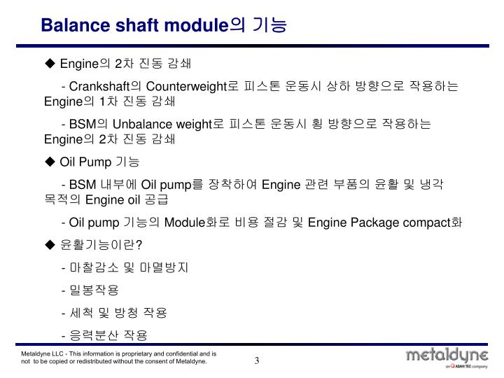 PPT - Balance Shaft Module Presentation 30 December 2008 PowerPoint ...