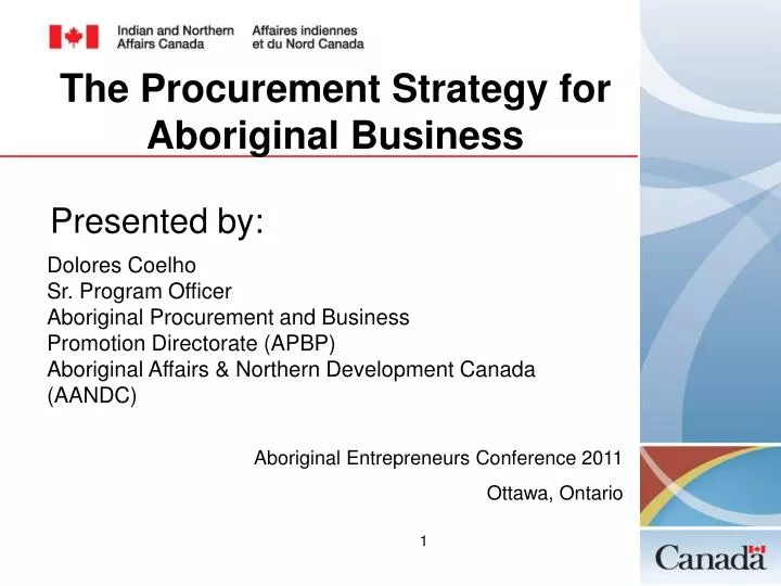 PPT - The Procurement Strategy for Aboriginal Business PowerPoint ...