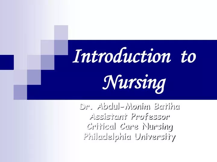PPT - Introduction to Nursing PowerPoint Presentation, free download ...
