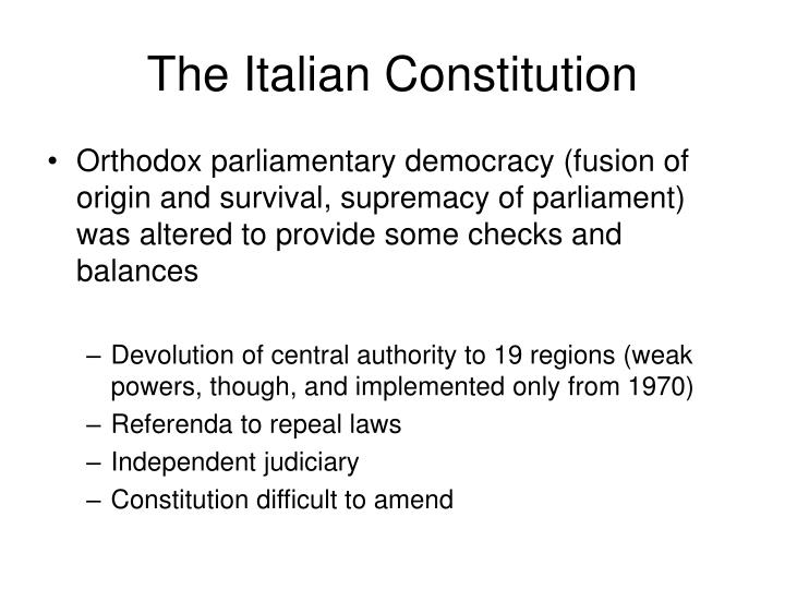 PPT - Italy: Multiparty Parliamentary Democracy PowerPoint Presentation ...