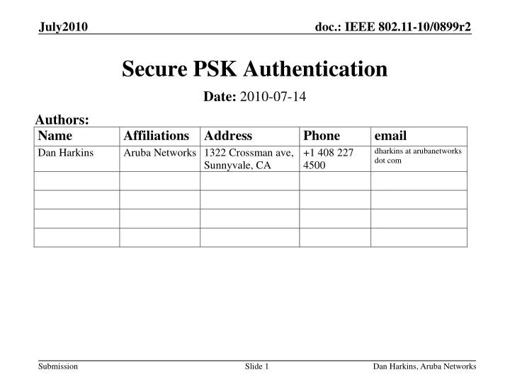 Ppt Secure Psk Authentication Powerpoint Presentation Free Download Id 4746193