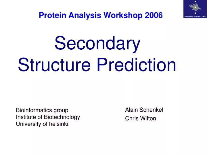 Ppt Secondary Structure Prediction Powerpoint Presentation Free Download Id 4746320