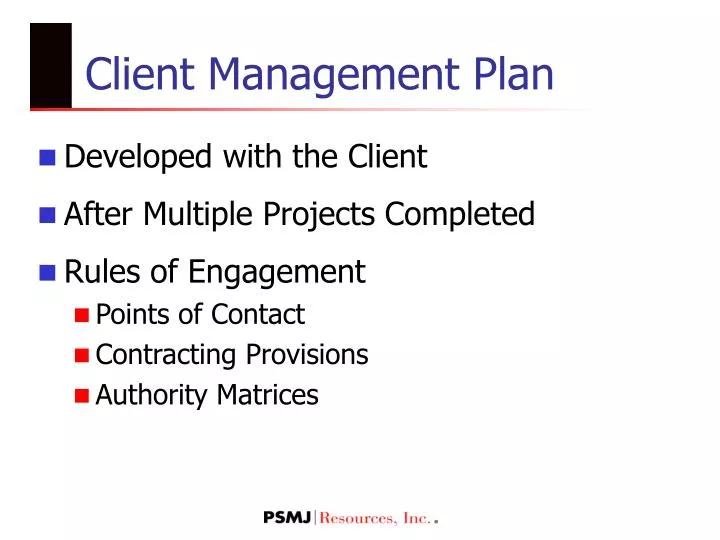 PPT - Client Management Plan PowerPoint Presentation, free download ...