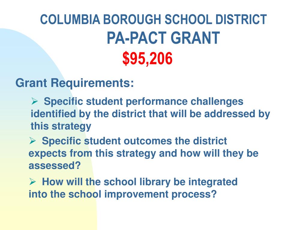 PPT - ABG/PA-Pact Grants: New Funding for School Libraries PowerPoint ...