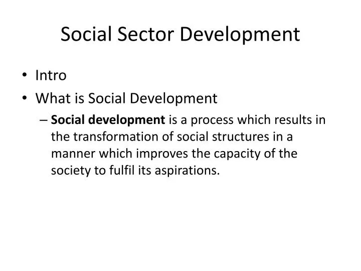 PPT - Social Sector Development PowerPoint Presentation, free download ...