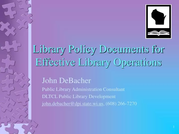 PPT - Library Policy Documents for Effective Library Operations ...
