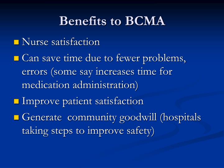 PPT - Barcoded Medication Administration Systems (BCMA) to Improve ...