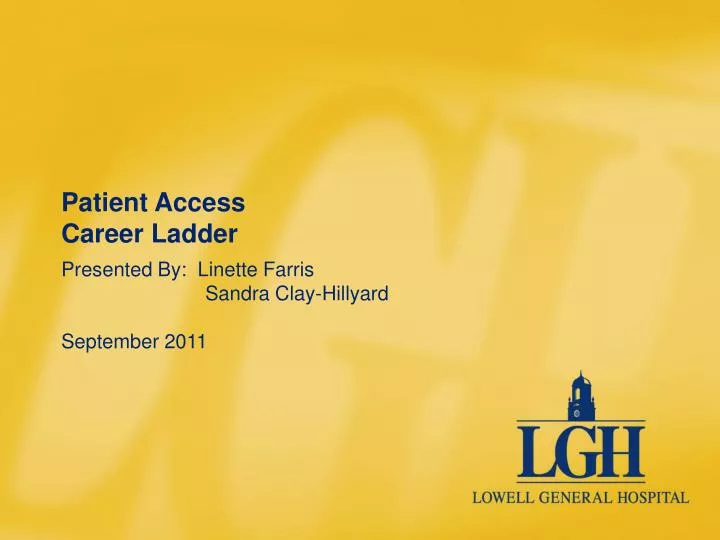 PPT - Patient Access Career Ladder PowerPoint Presentation, free ...