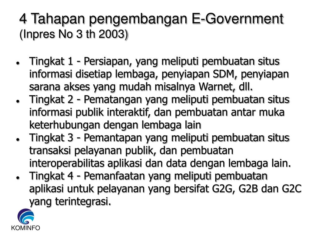 PPT - Pengembangan E-Government Oleh : Firmansyah Lubis PowerPoint ...