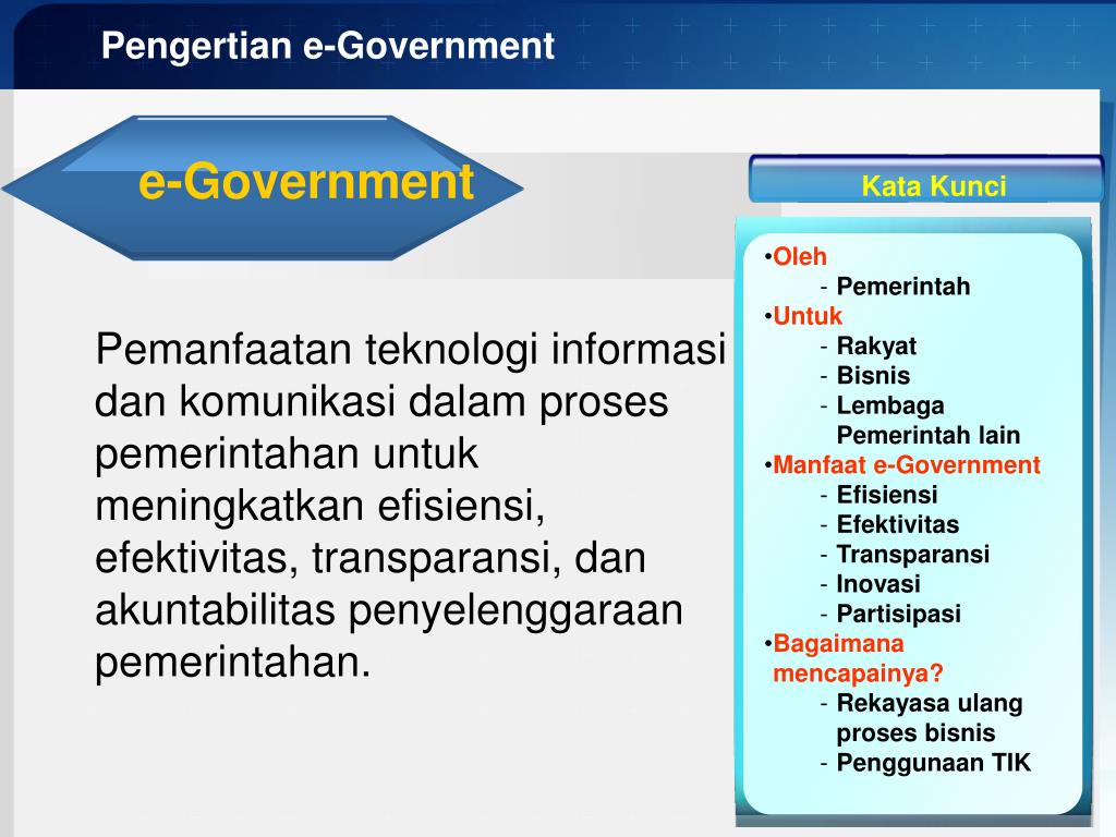 PPT - Pengembangan E-Government Oleh : Firmansyah Lubis PowerPoint ...