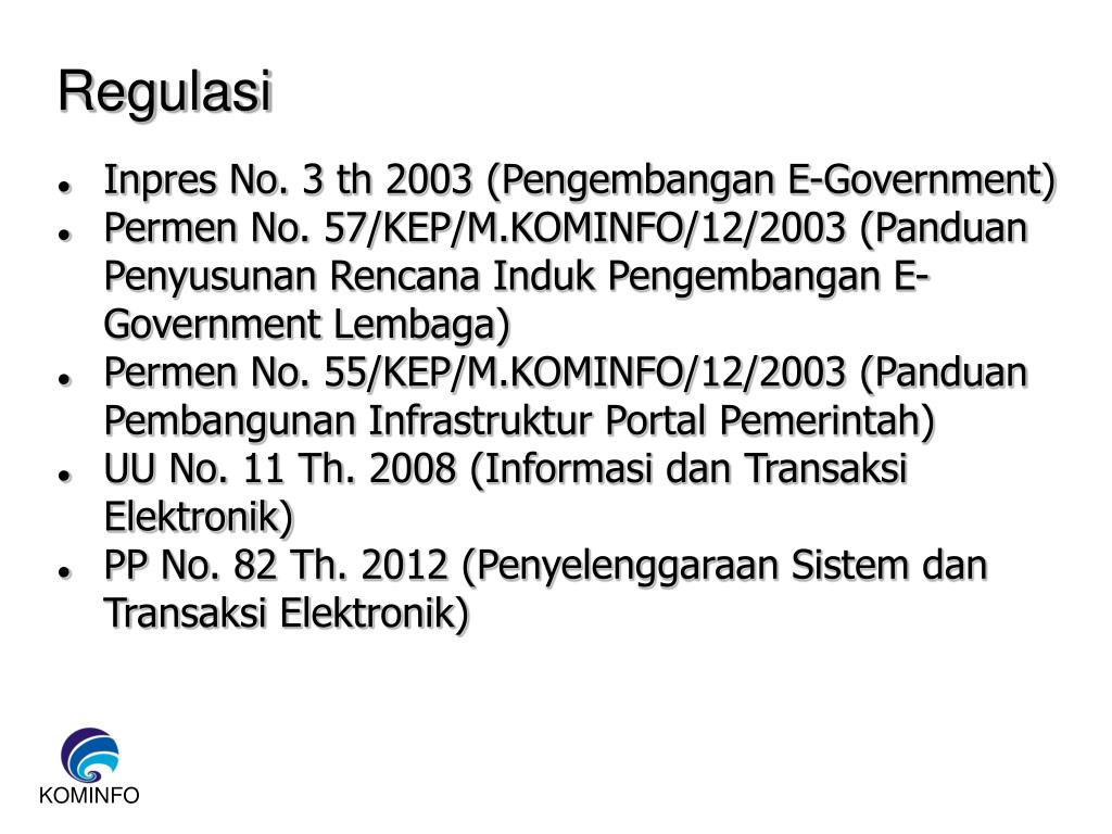 PPT - Pengembangan E-Government Oleh : Firmansyah Lubis PowerPoint ...