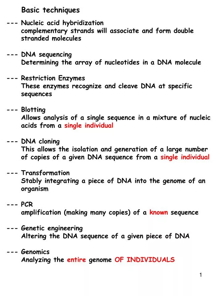 PPT - Basic techniques PowerPoint Presentation, free download - ID:4748490