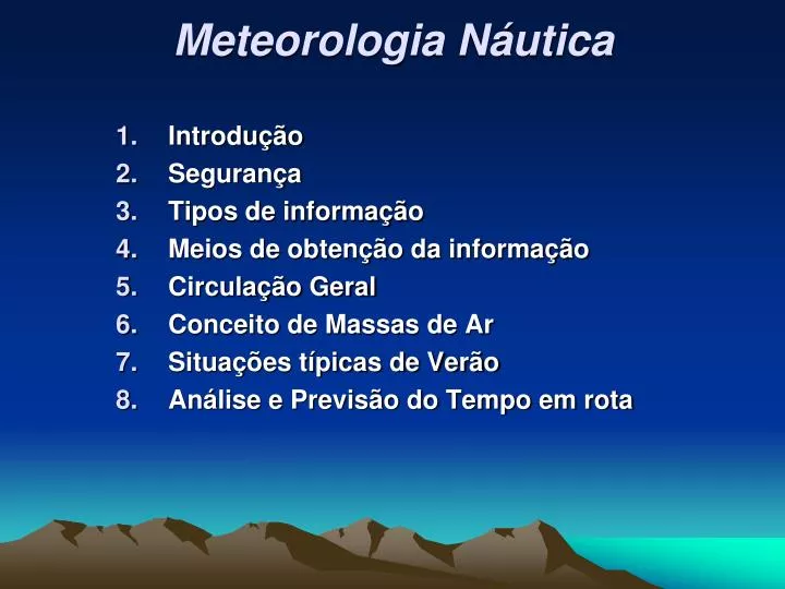 PPT - Meteorologia Náutica PowerPoint Presentation, free download - ID ...