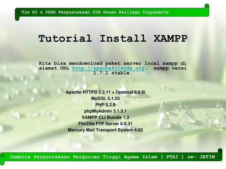 PPT - Tutorial Install XAMPP PowerPoint Presentation, free download ...