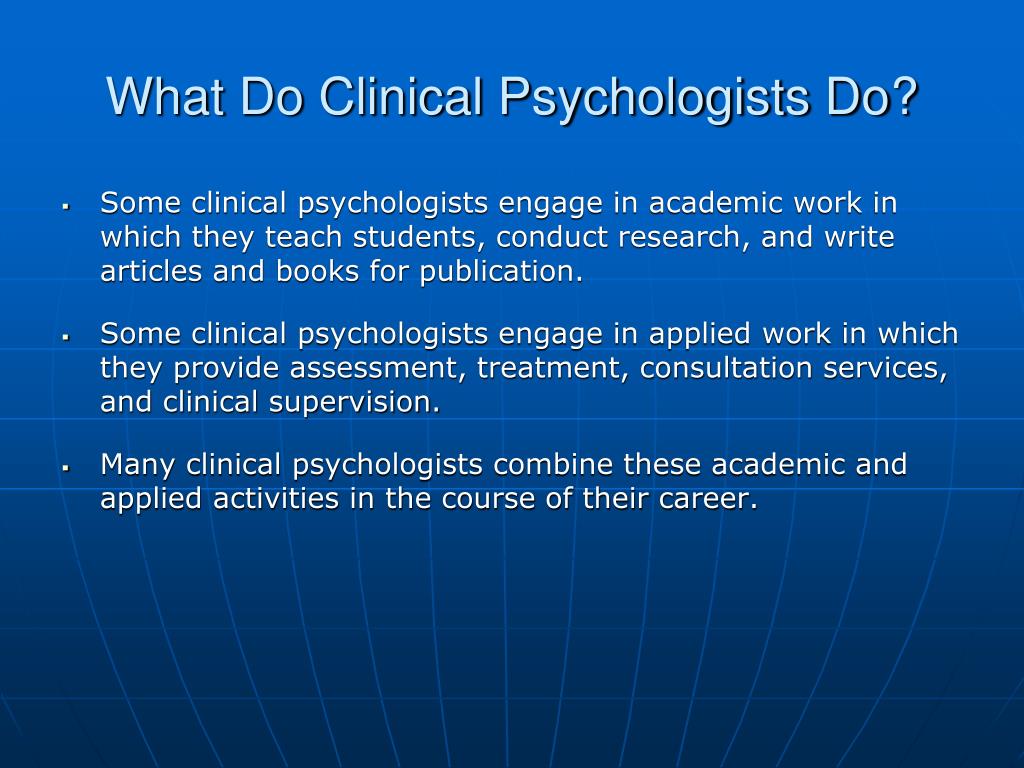 PPT - Clinical Psychology Overview: Roles and Functions PowerPoint ...