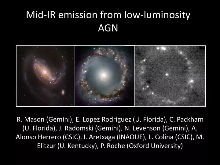 PPT - Mid-IR emission from low-luminosity AGN PowerPoint Presentation ...