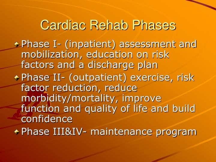 PPT - Cardiac Rehab PowerPoint Presentation - ID:4750133