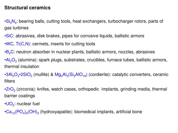 PPT - Classification of ceramics PowerPoint Presentation - ID:4750354