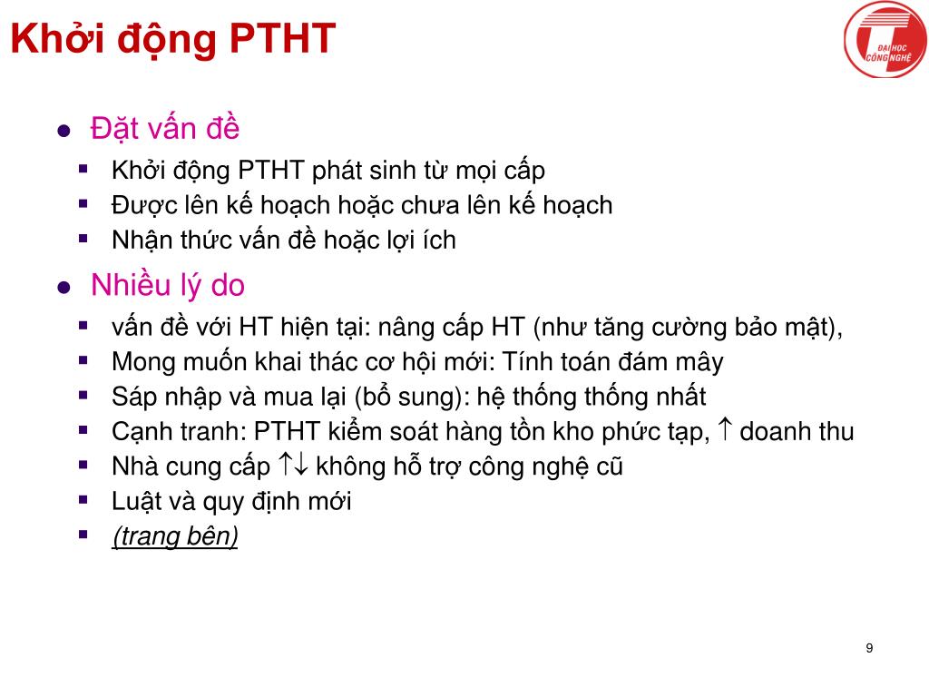PPT - BÀI GIẢNG CƠ SỞ HỆ THỐNG THÔNG TIN CHƯƠNG 12. PHÁT TRIỂN HỆ THỐNG ...