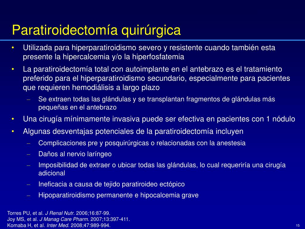 PPT - Módulo 6: Calcimiméticos, paratiroidectomía y otras opciones ...