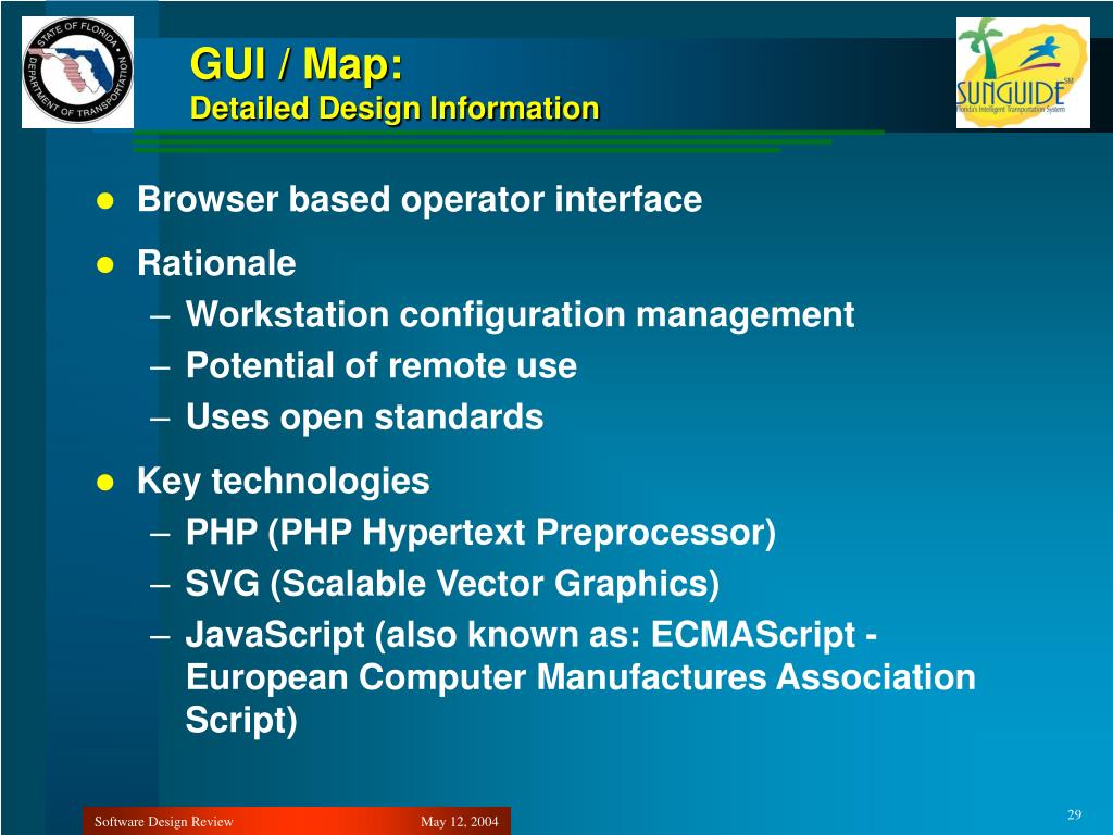 PPT - SunGuide SM Software Development Project Software Design Review ...