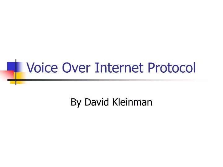 PPT - Voice Over Internet Protocol PowerPoint Presentation, free ...