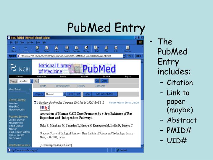 PPT - PubMed PowerPoint Presentation - ID:4754312