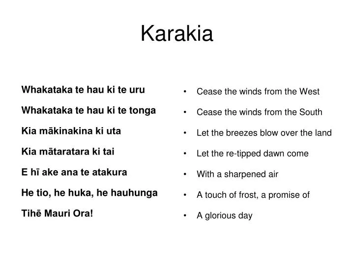 PPT - Karakia PowerPoint Presentation, free download - ID:4755440