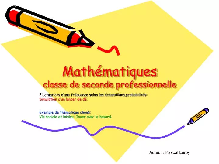 PPT - Mathématiques classe de seconde professionnelle PowerPoint Presentation - ID:4755987