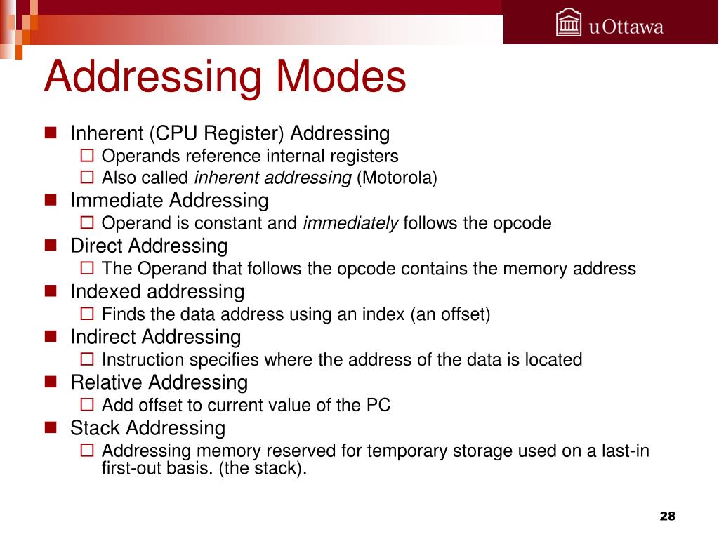 Ppt Ceg3136 Computer Architecture Ii Module 2 Cpu Registers Condition Codes And Addressing