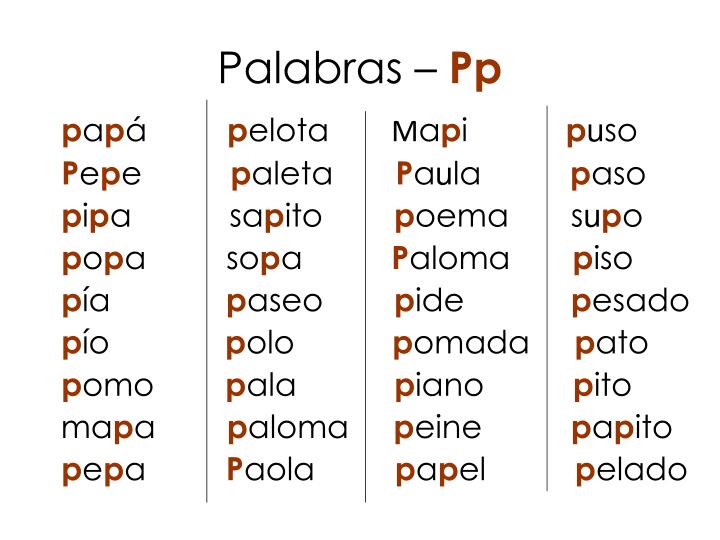 PPT - La letra Pp PowerPoint Presentation - ID:4758199