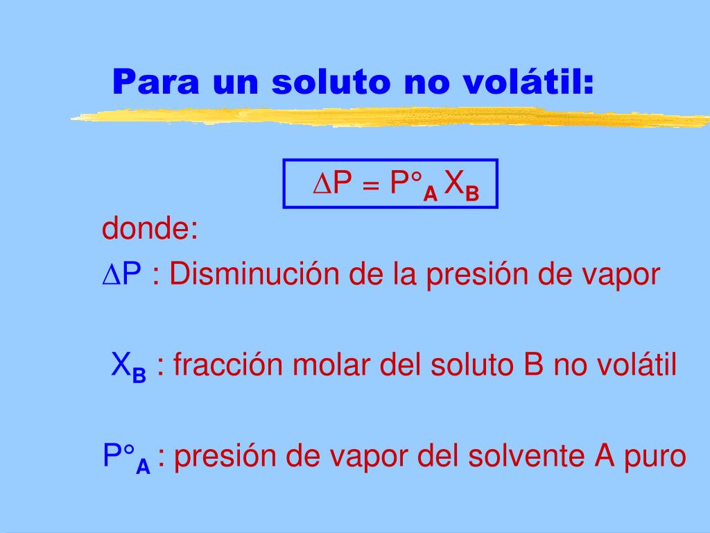 PPT - PROPIEDADES COLIGATIVAS DE LAS SOLUCIONES PowerPoint Presentation ...