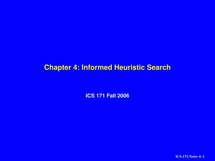 PPT - Chapter 4: Informed Heuristic Search PowerPoint Presentation, free download - ID:4759518