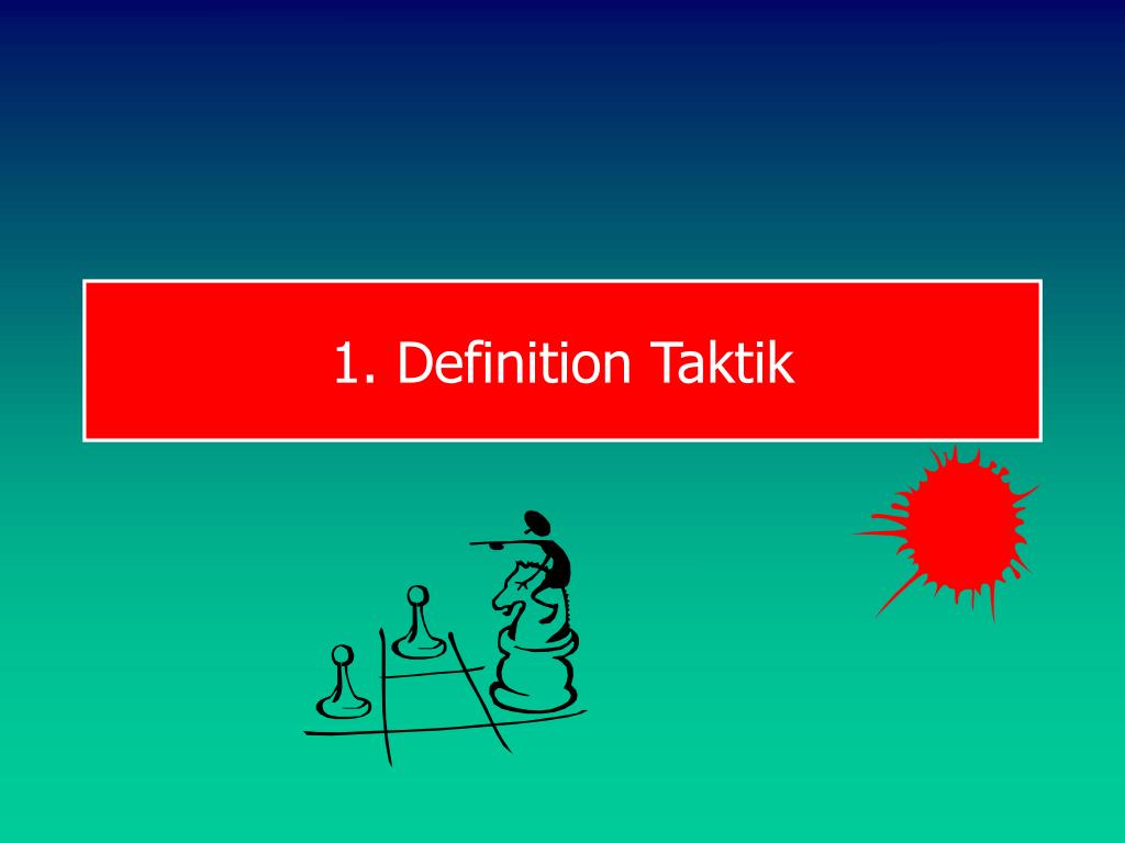 PPT - VL Trainings- und Bewegungswissenschaft 7. Taktik und ...