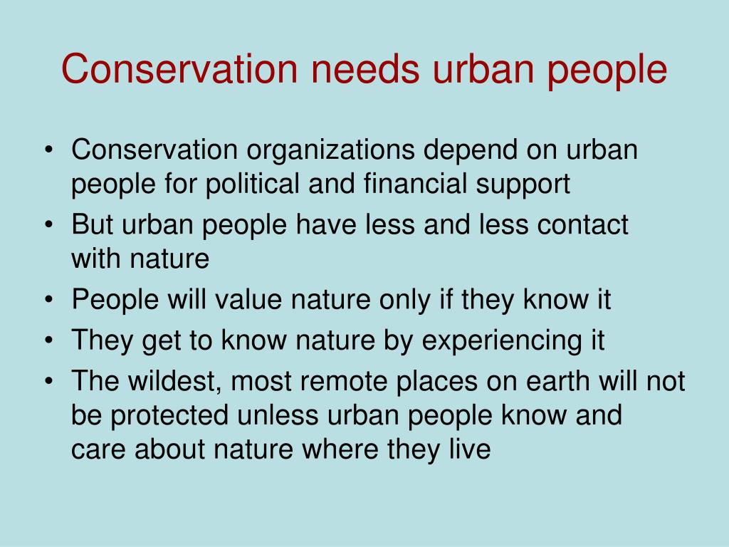 PPT - World Conservation Congress Session 790 URBAN DIMENSIONS OF ...