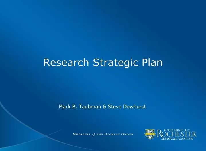 PPT - Research Strategic Plan PowerPoint Presentation, free download ...
