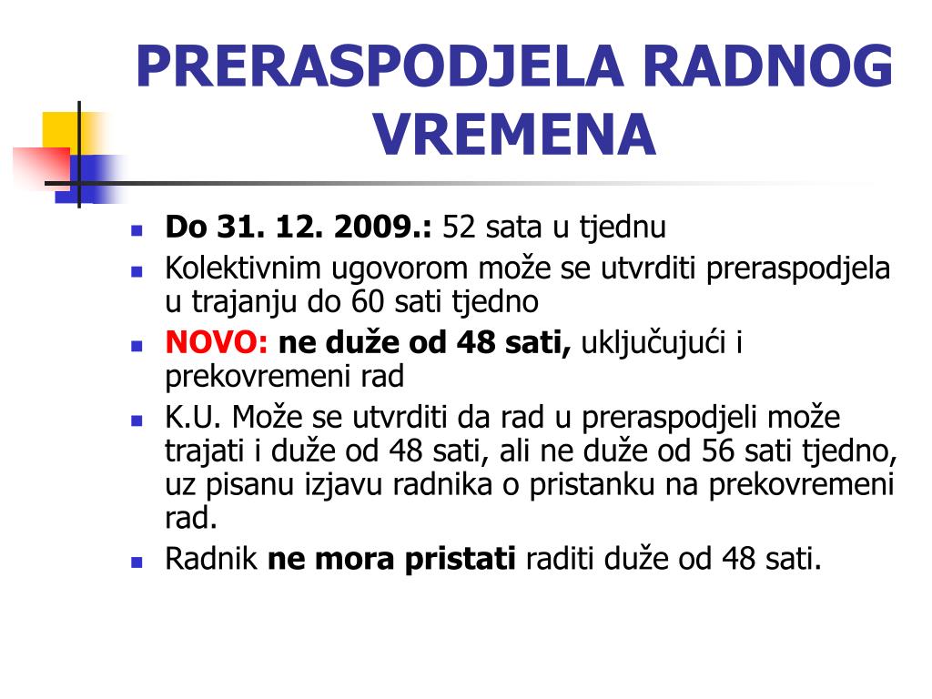 PPT - NOVI ZAKON O RADU Primjena: od 1.siječnja 2010. PowerPoint ...