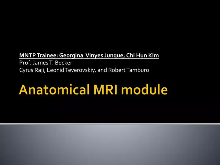 PPT - Anatomical MRI module PowerPoint Presentation, free download - ID ...