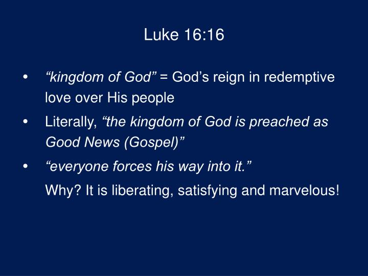PPT - God’s Kingdom and Enduring Word (Luke 16:14-17) PowerPoint ...