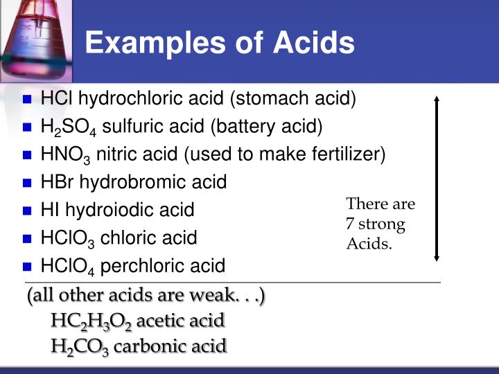 Examples Of Acids