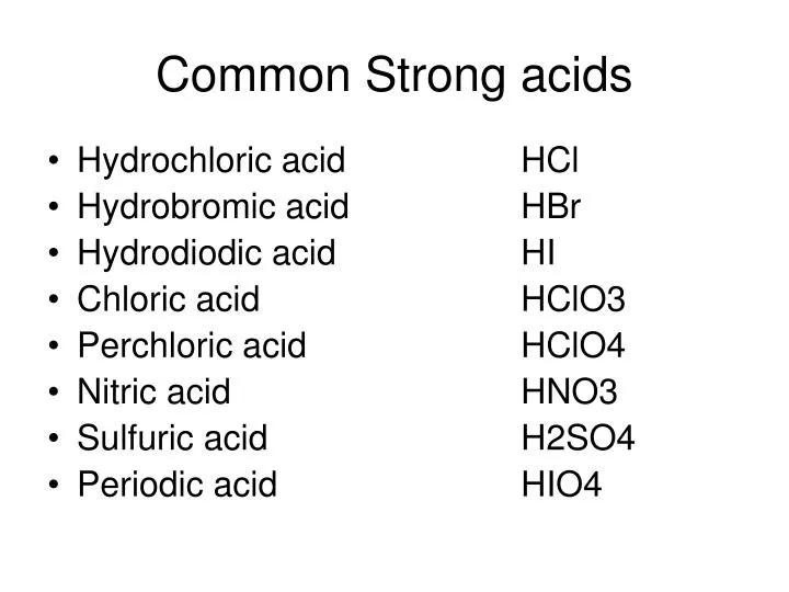 PPT Common Strong Acids PowerPoint Presentation Free Download ID PPT Common Strong Acids PowerPoint Presentation Free Download ID