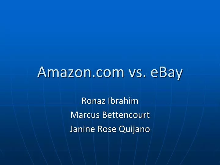 PPT - Amazon vs. eBay PowerPoint Presentation, free download - ID:4764308