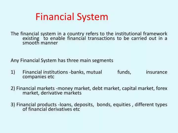 PPT - Financial System PowerPoint Presentation, free download - ID:4764662