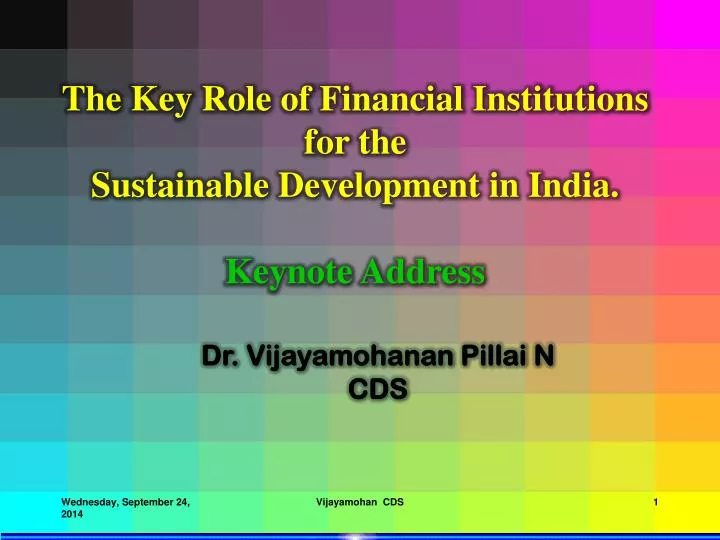 PPT - The Key Role of Financial Institutions for the Sustainable ...