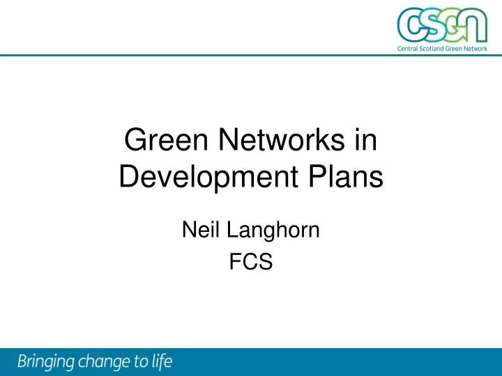 PPT - Green Networks in Development Plans PowerPoint Presentation, free ...